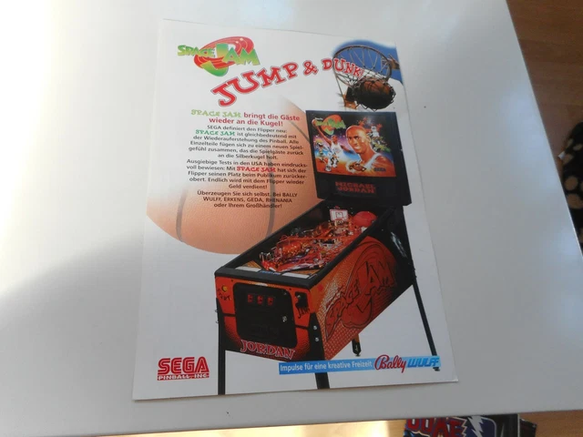 FLYER ALLEMAND POUR flipper flipper flipper space jam EUR 8,00 ...