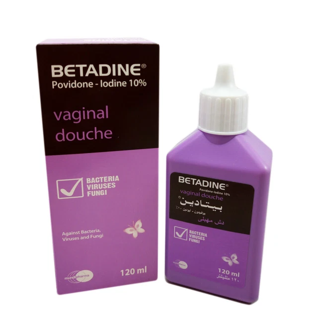 BETADINE VAGINAL DOUCHE Povidone-Iodine 10% For Women Intimate Care 120 ...