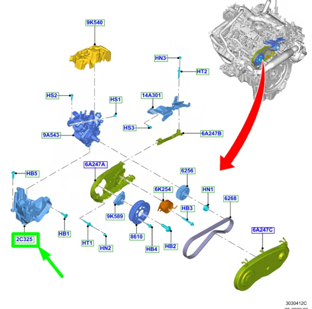 FORD RANGER T9 Fuel Injection Pump Bracket 2622305 NEW GENUINE £129.00 ...