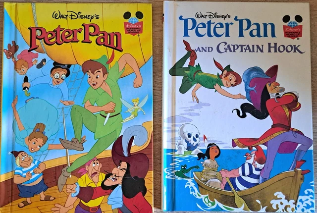 DISNEYS PETER PAN & Peter Pan & Captain Hook Children's Books £1.75 ...