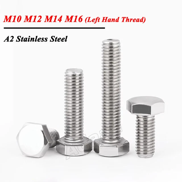 M10 M12 M14 M16 Left Hand Thread Hex Head Set Screw Hex Bolts A2 ...
