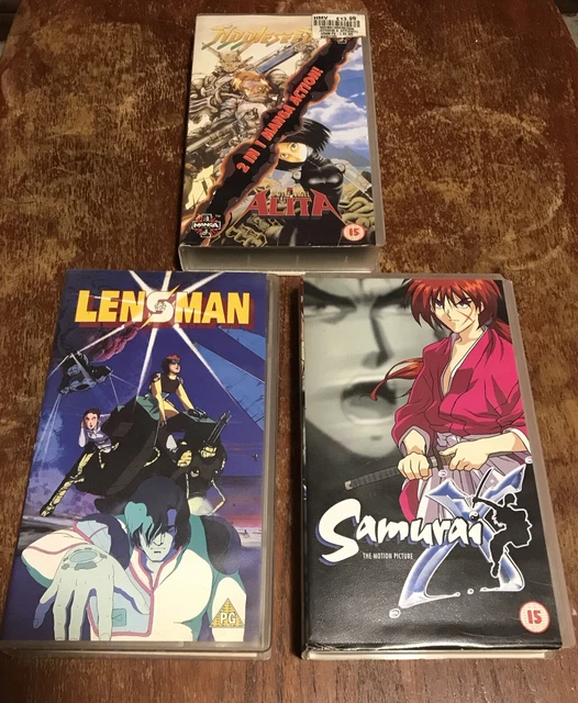 TWO MANGA VHS Tapes. Appleseed/Battle Angel Alita, Lensman, Samurai X £ ...