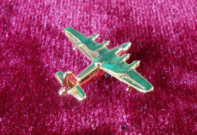 SUNDERLAND FLYING BOAT WW2 RAF Aircraft Plane 22ct Gold Plate Metal Pin ...
