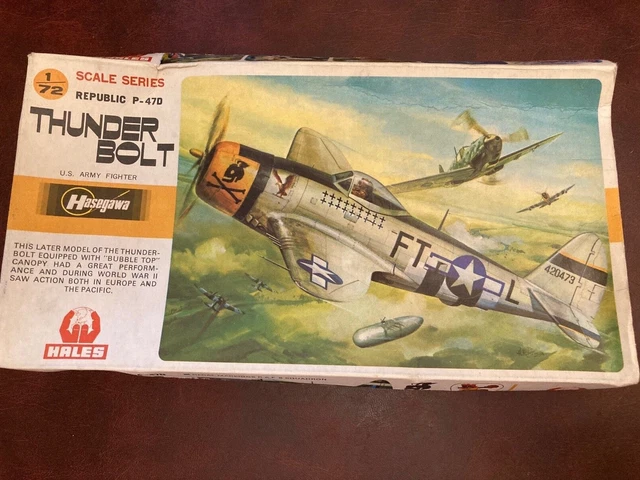HASEGAWA HALE REPUBLIC P-47D THUNDERBOLT 1/72 Scale Aircraft Model Kit ...