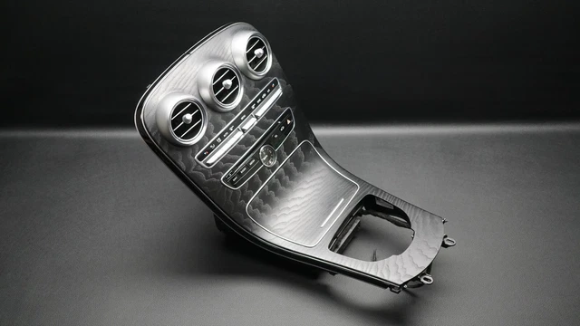GENUINE MERCEDES BENZ W205 C205 S205 Centre Console Black Ash Wood ...