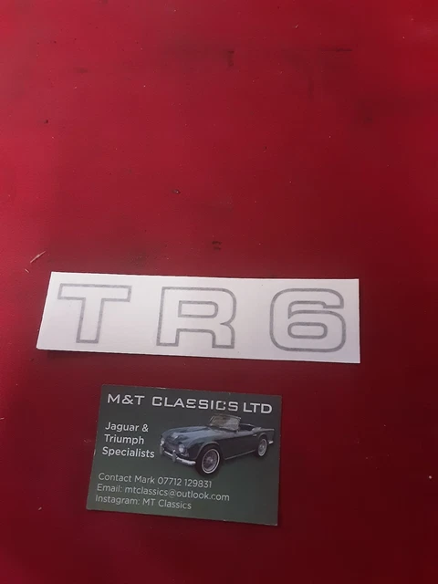 TRIUMPH TR6 DECAL Rear Wing Black £2.50 - PicClick UK