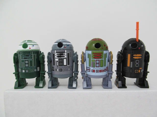 4 STAN SOLO Astromech Droids Lot R2-X2 R2-Q2 B0-B4 R2-Q5 custom Star ...