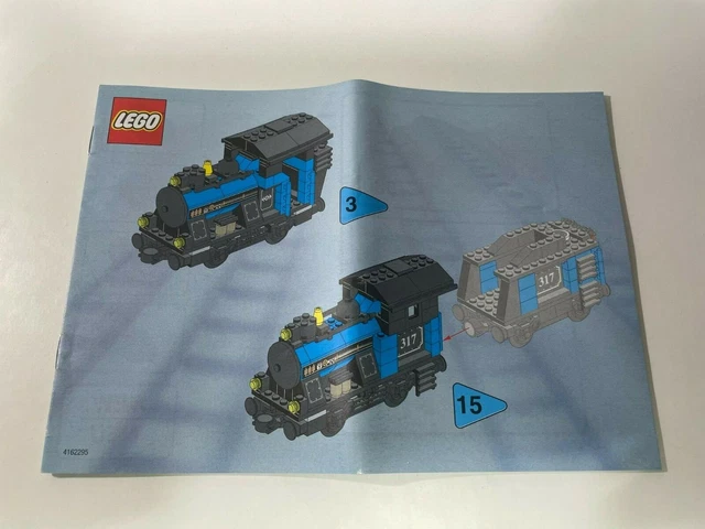 LEGO® BAUANLEITUNG MY Own Train Eisenbahn 3740 blaue Lok Instruction ...