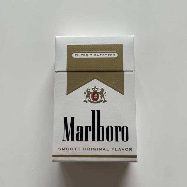MARLBORO GOLD PACK Cigarette Packet Empty Smoke Case Box Tobacco Ad ...