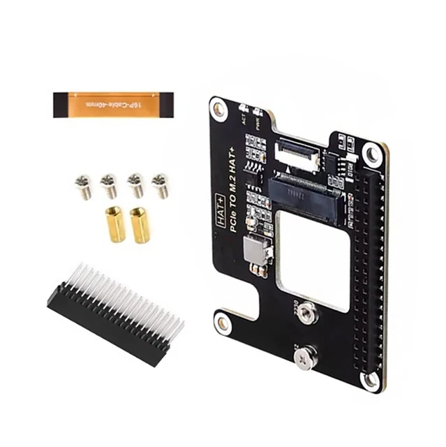 PCIE TO M.2 Adapter Board Nvme Protocol SSD W/Cable For Raspberry Pi 5 ...