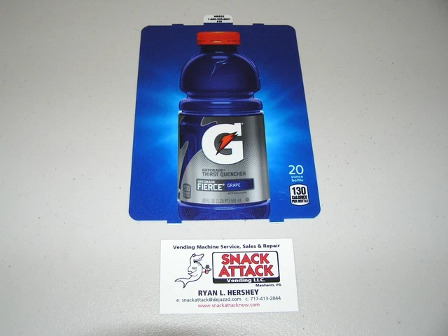 DIXIE NARCO 501E HVV SODA VENDING MACHINE "Gatorade Fierce Grape"20oz ...