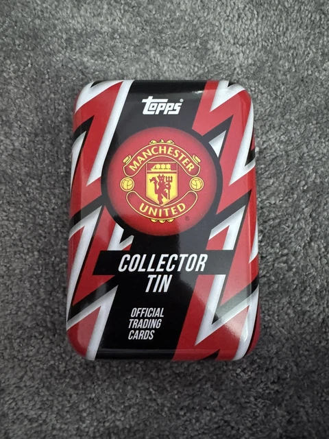MANCHESTER UNITED COLLECTORS Tin Only Topps 2025/2026 *empty* PLEASE ...