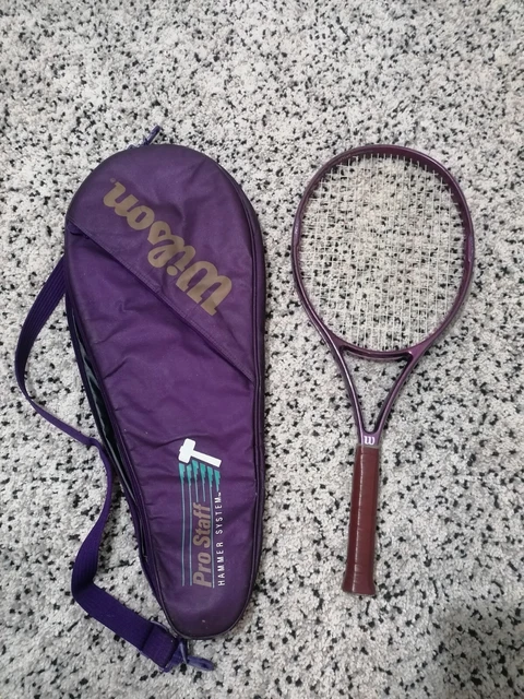 VTG WILSON PRO Staff Kev lar PWS Purple Tennis Racket 4 3/8 Dual Taper ...