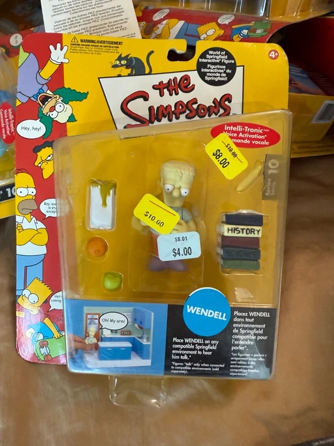 FIGURA INTERACTIVA RARA de Los Simpson 2002 Wendell WOS World Of ...