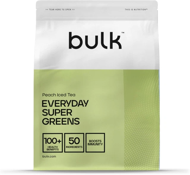BULK EVERYDAY SUPER Greens Powder Peach Iced Tea 60 Servings 50 ...