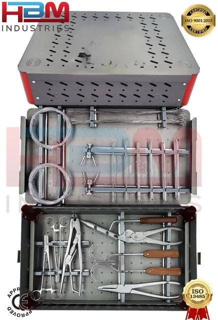 K-WIRE ORTHOPEDIC CERCLAGE Wire Implant Instruments Set Surgical Wire ...