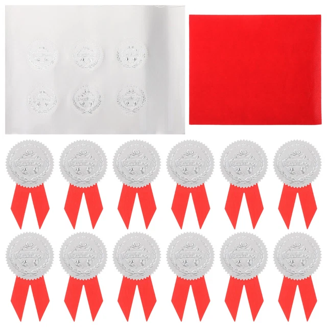 36 SETS EMBOSSED Seals Graduation Diploma Medals Stickers Creative ...