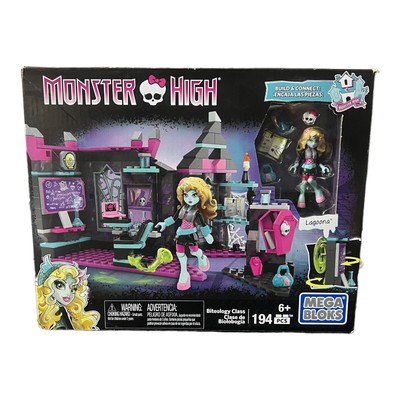 MEGA BLOKS MONSTER High Biteology Class Building Toy Play Set 194 ...