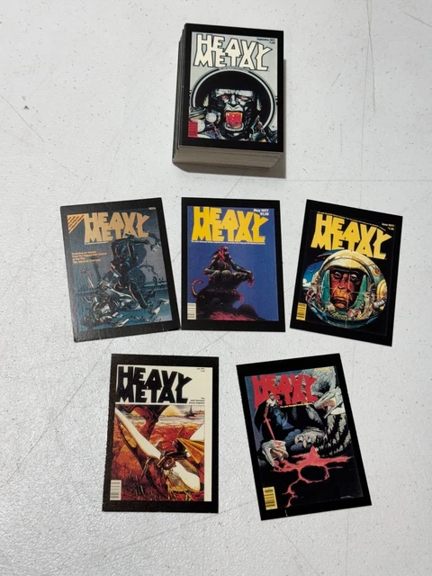 HEAVY METAL MAGAZINE Covers Full Set 90 Trading Cards 1991 Near Mint ...