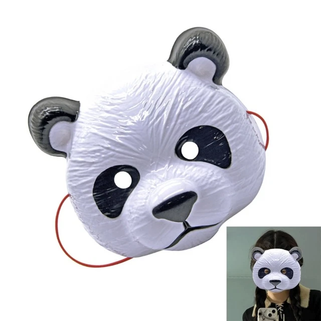 FULL COVERAGE PANDA Mask Premium PVC Construction Halloween Cosplay ...