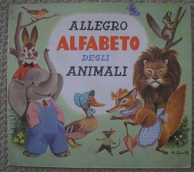 ALLEGRO ALFABETO DEGLI Animali Capitol 1958 Illustrazioni Sgrilli Con ...