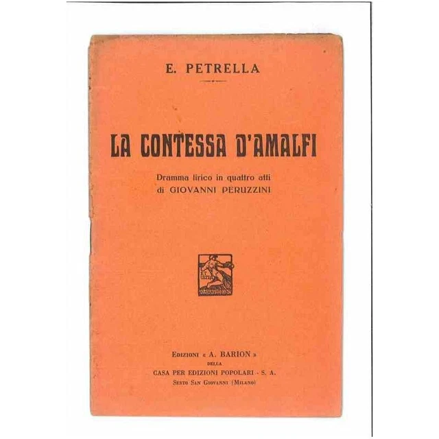 LA CONTESSA D'AMALFI di Petrella EUR 3,50 - PicClick IT
