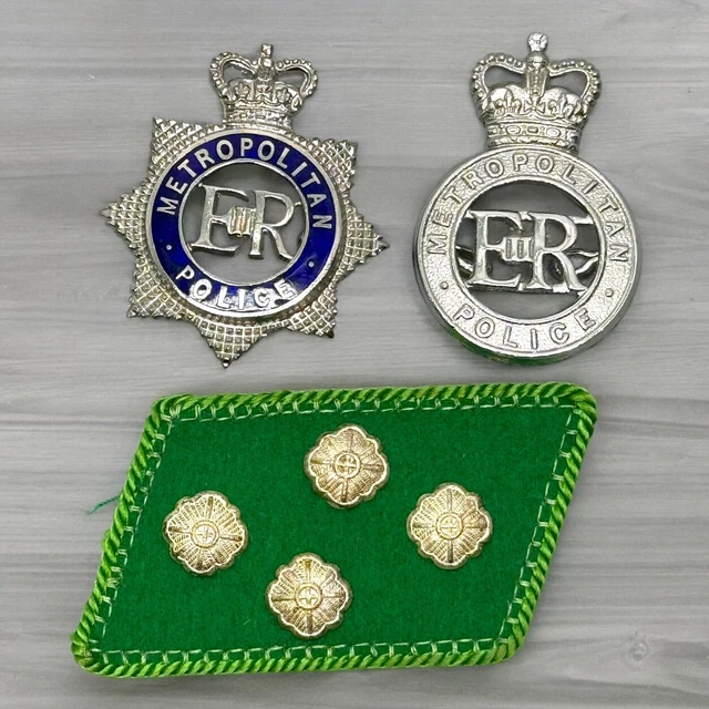 VINTAGE BRITISH METROPOLITAN Police Obsolete Cap Helmet Badge Lapel Pin ...