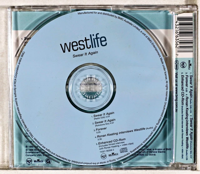 SWEAR IT AGAIN [Germany CD Single] by Westlife CD Single sent in new ...