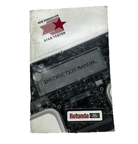 FORD ROTUNDA NEW Generation Star Tester Instruction Manual 104T £23.00 ...