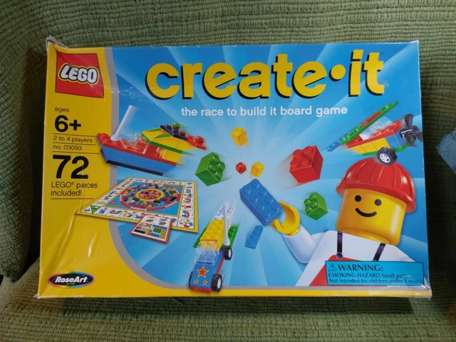 VTG. 1999 LEGO Create It 03093 - The Race To Build It Board Game - Not ...