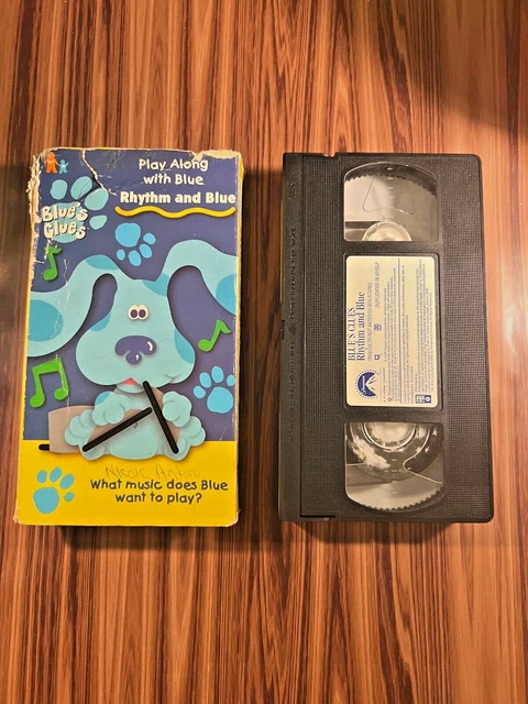 BLUE'S CLUES RHYTHM and Blue VHS Play Along With Blue VHS Nick Jr ...