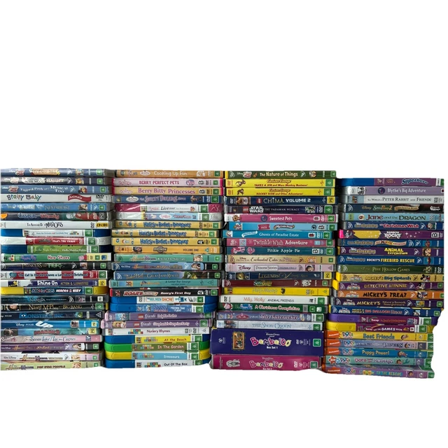 KIDS DVDS BULK Lot Bundle Collection x90 Disney ABC Movies TV Series ...