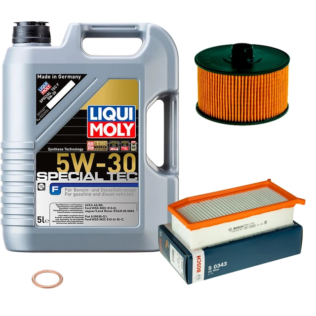 BOSCH INSPECTION SET 5 L Liqui Moly Spécial Tec F 5W-30 pour Dacia Sandero II A EUR 102,09 ...