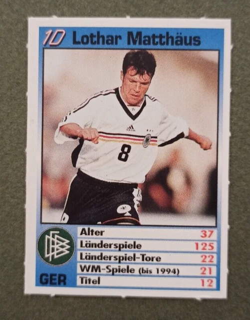 LOTHAR MATTHÄUS GERMANY France 98 Sammelkarte BRAVO Sport 1998 Trading ...