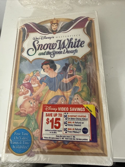 DISNEY VHS MASTERPIECE SNOW WHITE and The SEVEN DWARFS (1994) Sealed ...