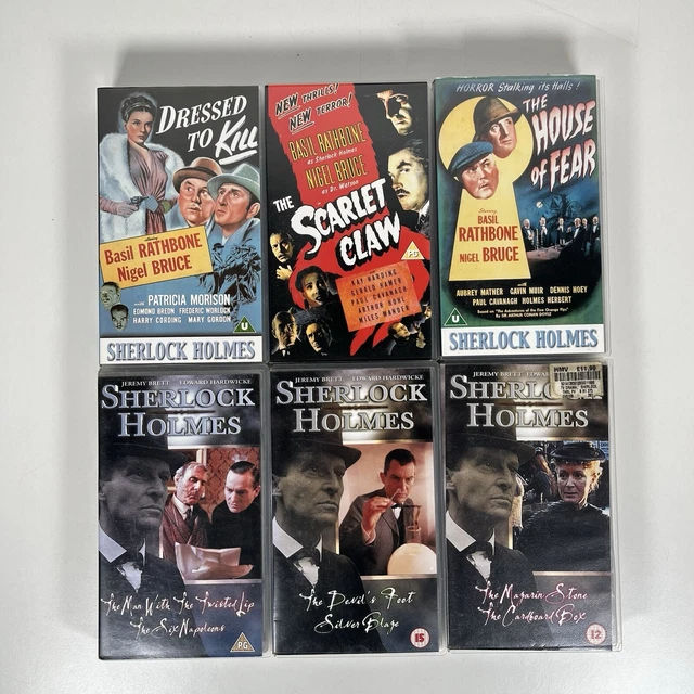 SHERLOCK HOLMES VINTAGE VHS Video Tape Bundle Retro Untested £14.99 ...