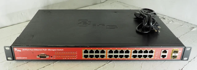 GENUINE INTERLOGIX NS2503-24P/2C 24-Port Fast Ethernet Poe+ Managed ...