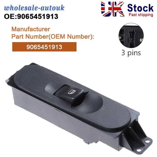 BLACK ELECTRIC WINDOW Switch For Mercedes Sprinter VW Crafter Passenger ...