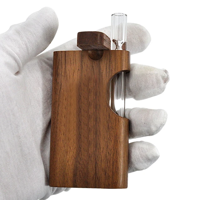 NEW WOOD DUGOUT Side Opening Box with 3" Glass Hitter Transparent Pipe ...