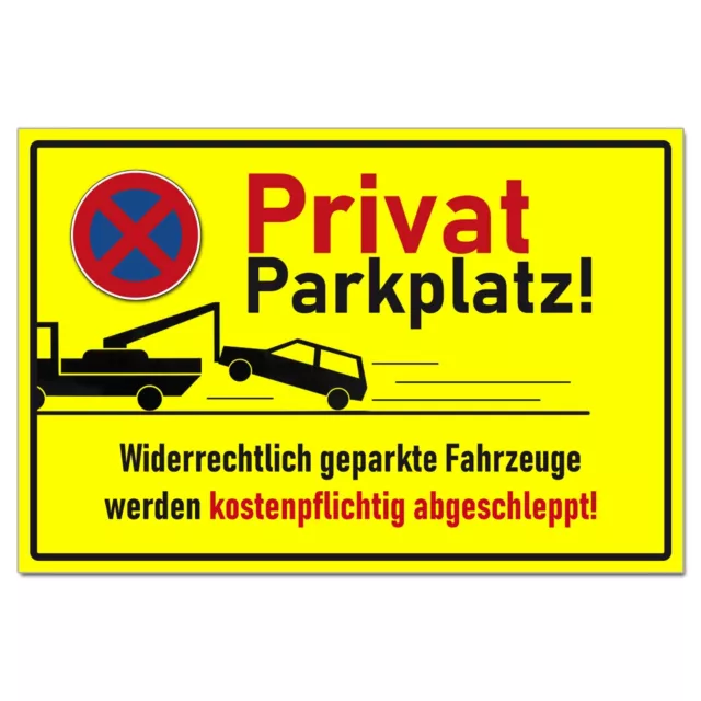 PARKEN VERBOTEN SCHILD Privatparkplatz Privat kostenpflichtig abgeschleppt 30x20 EUR 6,96 ...