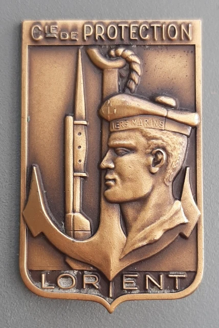 INSIGNE FUSILIERS MARINS CP LORIENT 1960 Compagnie de Protection ...