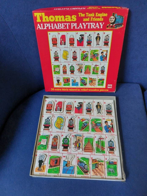 THOMAS THE TANK Engine & Friends Wooden Alphabet Play Tray Puzzle, M ...