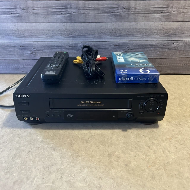 VINTAGE SONY SLV-N60 Hi-Fi Stereo VCR VHS Player Recorder W Remote ...