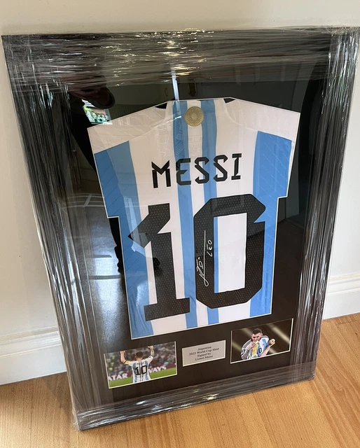 LIONEL MESSI SIGNED Argentina World Cup 2022 Framed Shirt. £115.00 ...