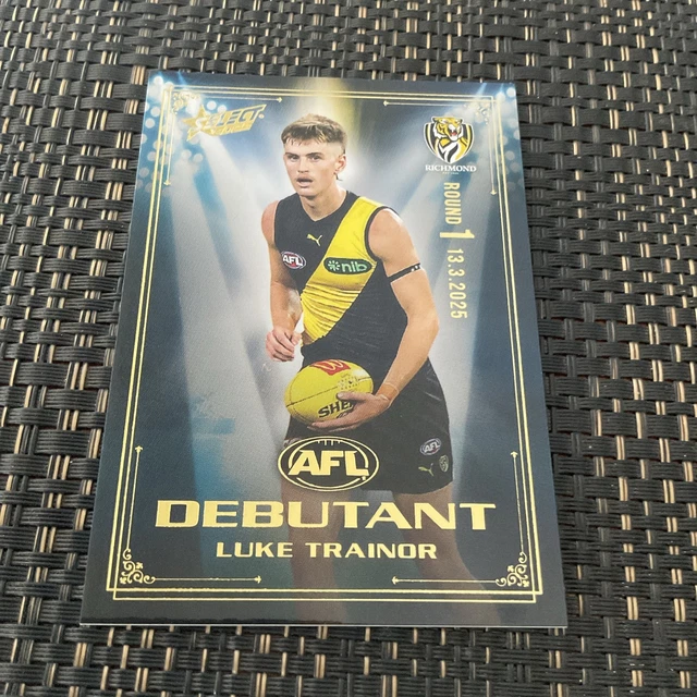 2025 AFL SELECT Debutant Gold Card LUKE TRAINOR Richmond Tigers 47/324 ...