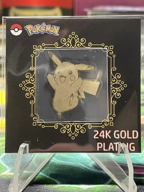 PIKACHU 24K GOLD Plated Pokemon Sticker Korean Striking Popping Candy £ ...