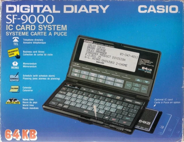 VINTAGE CASIO DIGITAL Diary SF-9000 $199.00 - PicClick CA