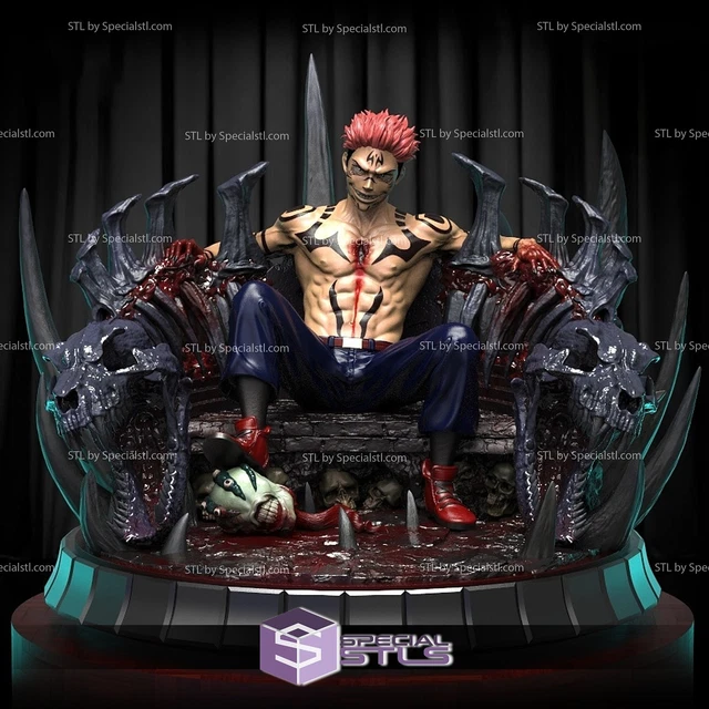 RYOMEN SUKUNA THRONE JUJUTSU KAISEN ACTION FIGURE Kit resina 3D 1:6 ...