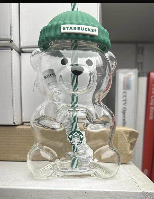 2026 STARBUCKS BEARISTA Limited Edition Bear Glass Cold Cup with box ...