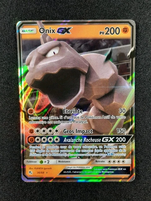 CARTE POKÉMON : Onix GX Ultra Rare 2019 Destinées Occultes 36/68 NM 🇲🇫 ...